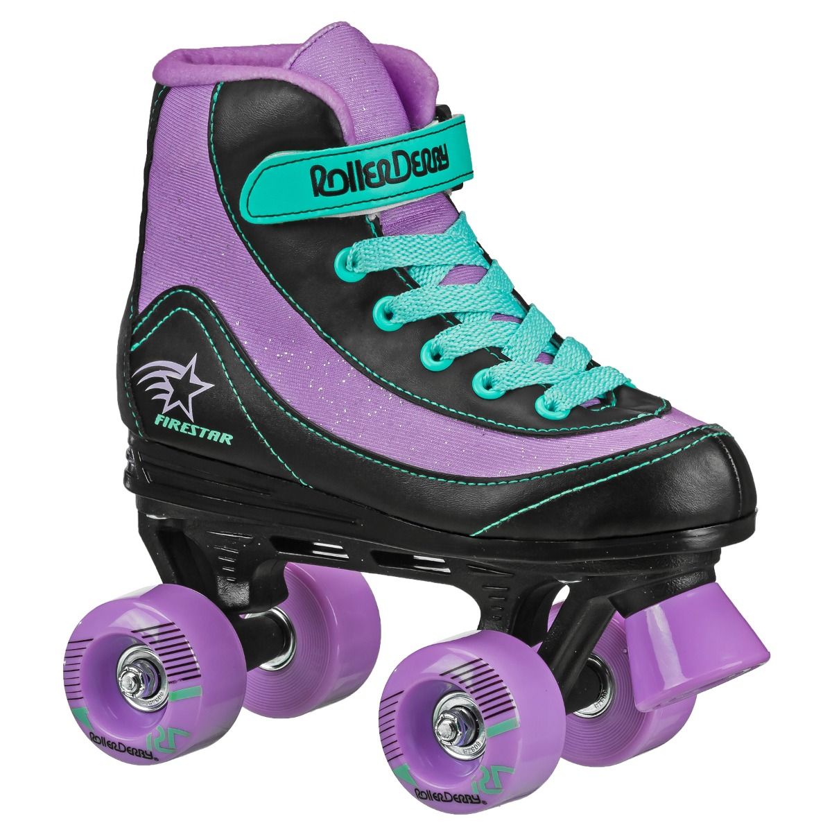 RDS Firestar Skate Girls Purple Black Mint Roller Skates| Action-Skate